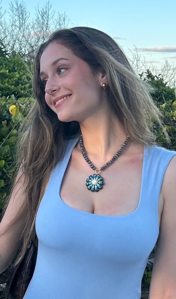 Labradorite Statement Flower Necklace – Rachel Reinhardt Jewelry