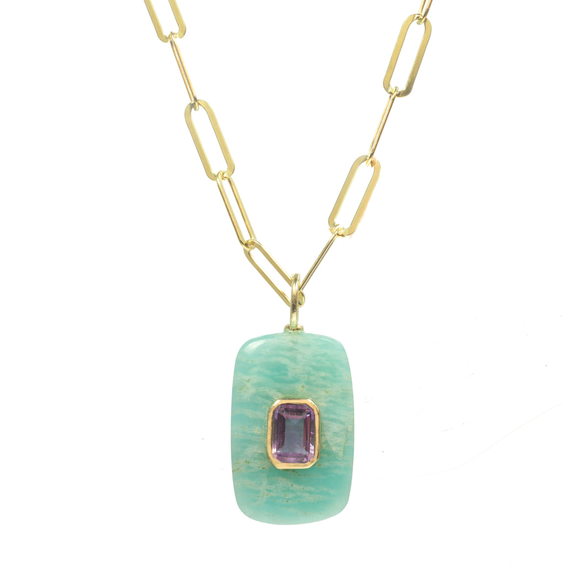 Amazonite Rectangular Pendant – Rachel Reinhardt Jewelry