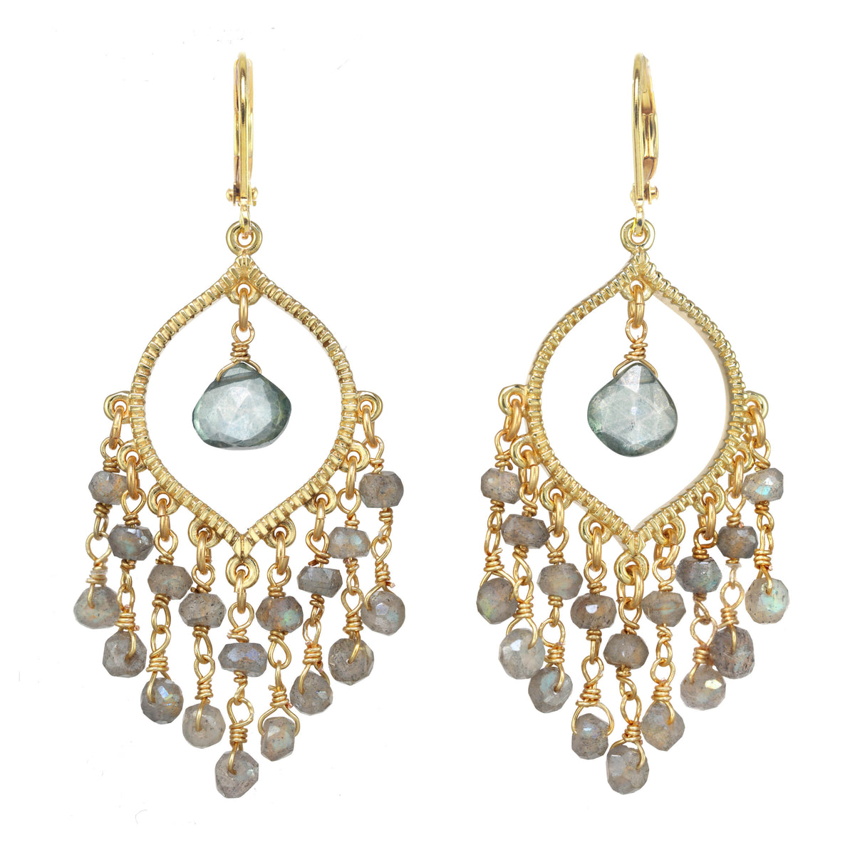 Labradorite and Blue Quartz Chandelier Earring – Rachel Reinhardt Jewelry